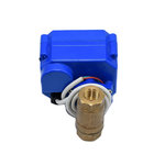 2-way Blue small-sized brass electric motorized ball valve with actuator